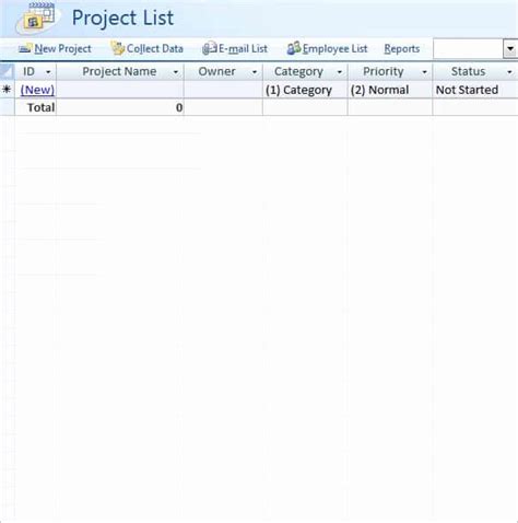 Ms Access Project Management Template Shooters Journal