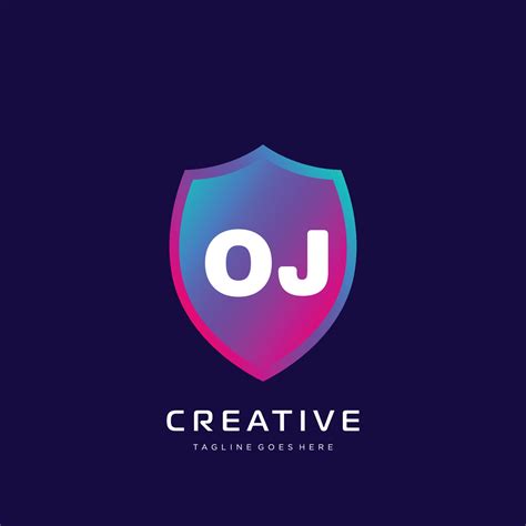 Oj Initial Logo With Colorful Template Vector 22530164 Vector Art At