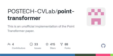 Issues · Postech Cvlabpoint Transformer · Github