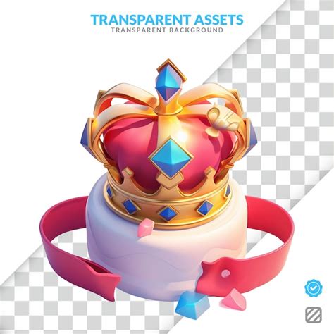 Cartoon 3d Royale Crown Premium Ai Generated Psd