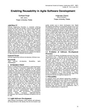 Fillable Online Enabling Reusability In Agile Software Development Fax Email Print PdfFiller
