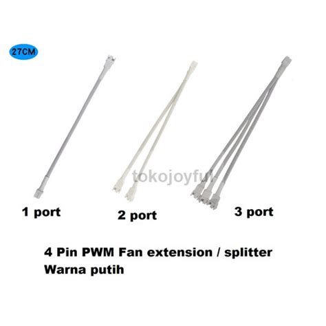 Jual Kabel Pwm Splitter Extension Putih 4 Pin Pwm Fan Power Warna Putih 1 Port Kota Semarang