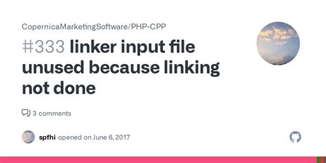 Linker Input File Unused Because Linking Not Done Issue CopernicaMarketingSoftware PHP