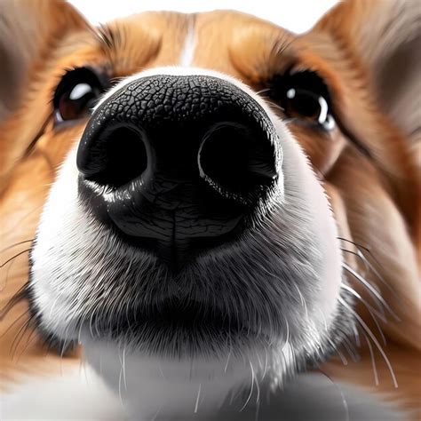 Premium Ai Image Cute Corgi Face Close Up Isolated On White Background
