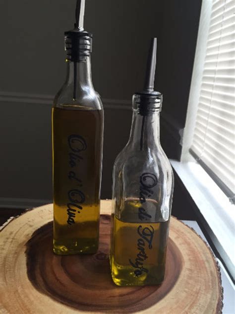 Hand Painted Glass Olive Oil Dispenser By Cagilyncreations On Etsy