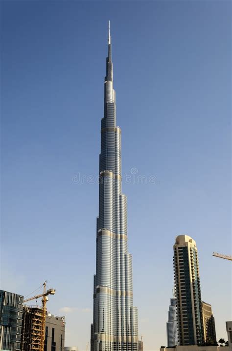Burj Khalifa Dubai Bei Sonnenuntergang Redaktionelles Stockbild Bild