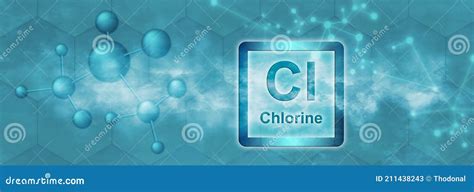 Symbole Cl élément Chimique Du Chlore Illustration Stock Illustration du atomique