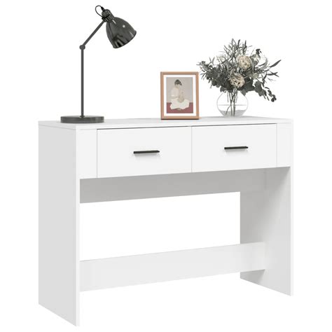 Coc 7807120833333table Console Blanc 100x39x75 Cm Bois Dingénierie