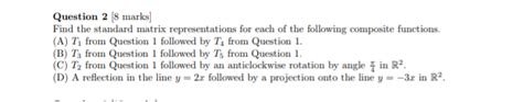For Each Of The Following Linear Transformations From Chegg