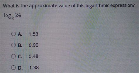 what is the approximate value of this logarithmic expression log 824
