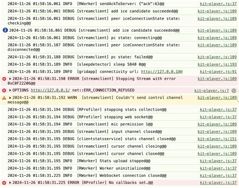 Use Webrtc Remote Get Error In Browser Stopping Stream With Error