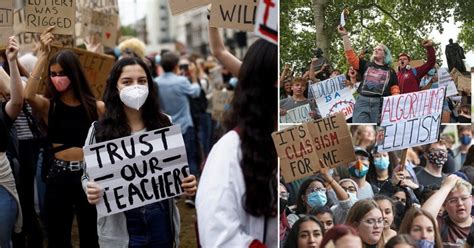 Angry And Confused Students Protest For Second Day After A Levels