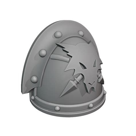 Stl File Shoulder Pad For Mkiii Power Armour Wolfspears・3d Printer