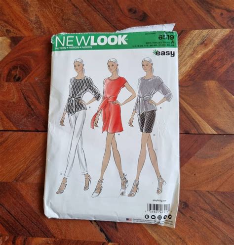 New Look Pattern 6519 Womens Dress Top And Pants Sizes 8 10 12 14 16