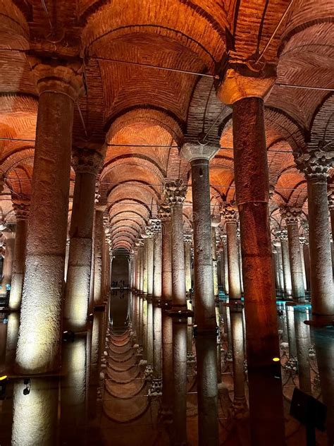 Basilica Cistern In Istanbul Columns And Vaults Of Basilica Cistern