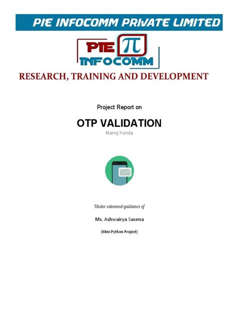 Otp Validation Project Report On Pdf Authentication Gmail