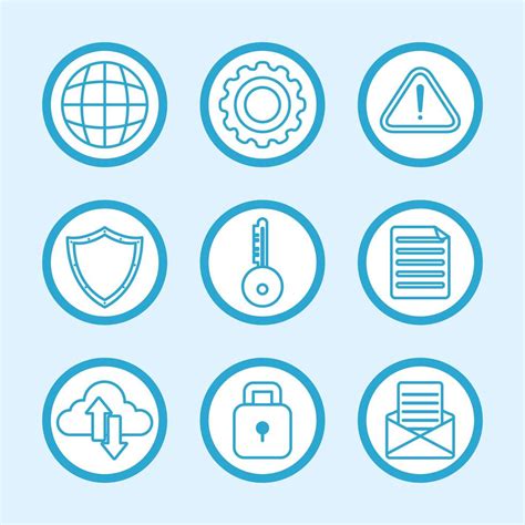 conjunto de iconos de seguridad informática e internet Vector en Vecteezy
