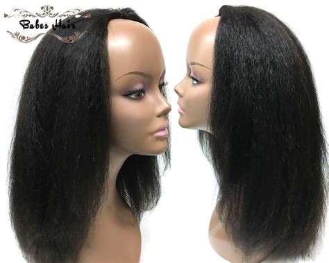 Human Hair Kinky Straight Outre Half Wigs For Black Women Etsy