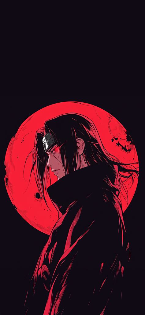 🌙 Itachi Uchiha Red Moon Wallpaper Cool Ninja Wallpaper Iphone