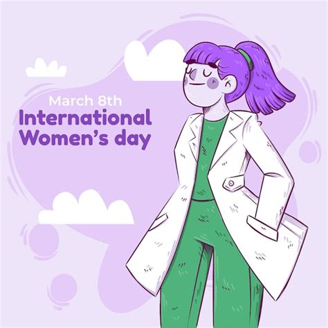 Dibujado a mano ilustración del día internacional de la mujer Vector