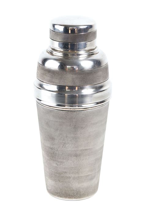 Art Deco Silver Plated Cocktail Shaker In Antique Cocktail Shakers