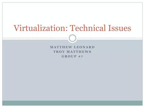 ppt virtualization technical issues powerpoint presentation free