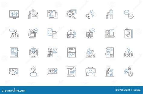 Position Placement Line Icons Collection Allocation Arrangement Assignment Categorization