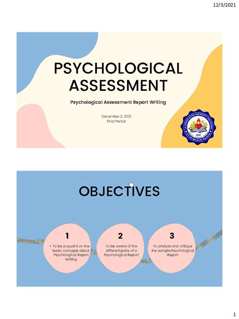 Solution How To Write Psychological Assessment Report Studypool