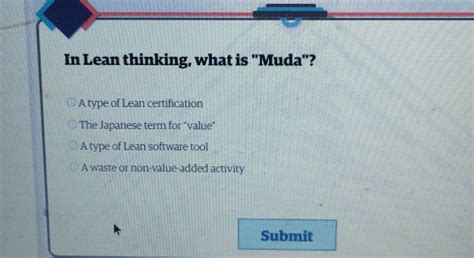 In Lean Thinking What Is Muda A Type Of Lean Studyx
