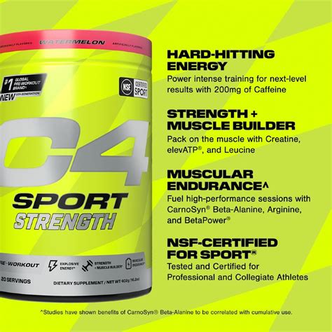 Cellucor C4 Sport Strength By Cellucor Lowest Prices At Muscle And Strength