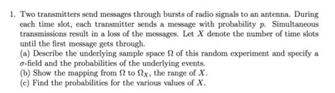 1 Two Transmitters Send Messages Through Bursts Of Radio Signals To An