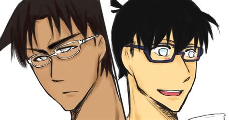 名探偵コナン 七夕なのでこの二人に眼鏡かけてくれと願う。 花卉のマンガ 漫画 平和 新蘭 Pixiv