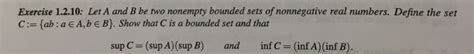 solved let a and b be two nonempty bounded sets of