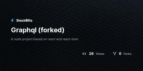Graphql Forked StackBlitz