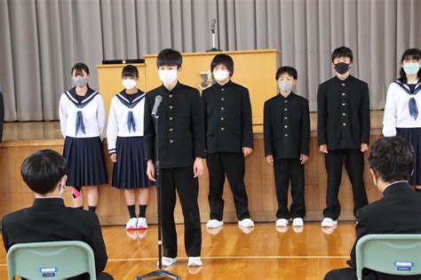 全道中体連壮行式1学期終業式 行事 野付中学校 別海町立小中学校幼稚園ブログ