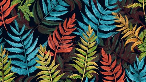 Abstract Colourful Leaves Background Pattern Illustration Textile Plant Leaf Wallpaper
