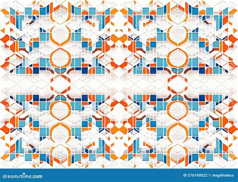 Seamless Tileable Pattern Of Shapes Crossed In Abstract Style In White Background Generative Ai
