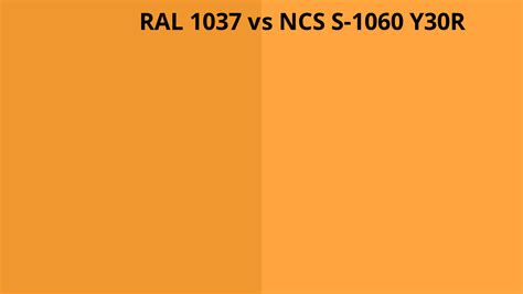 Ral 1037 Vs Ncs S 1060 Y30r Ral Colour Chart Uk