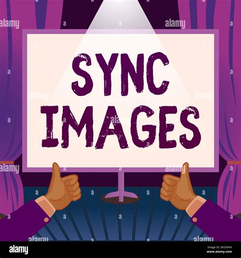 Conceptual Display Sync Images Business Idea Making Photos Identical