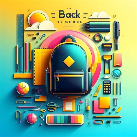 Back To School Design Premium Ai Generated Image
