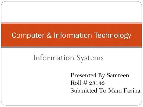 Computer Based Information System Pptx Operating Systems Computer Software And Applications