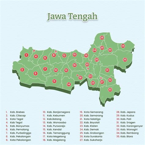 Premium Vector Central Java Map Template For Vector Assets
