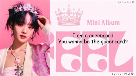 Gi Dle 여자아이들 Queencard 퀸카 Easy Lyrics Youtube