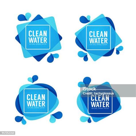 아쿠아 드랍 스와 천연 온천 물 벡터 라벨 및 스티커 서식 파일 0명에 대한 스톡 벡터 아트 및 기타 이미지 0명 건강한 생활방식 공 스포츠 장비 Istock