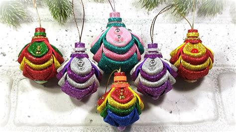 Ёлочные игрушки, новогодние фонарики из фоамирана 2021 🎄 diy christmas ...