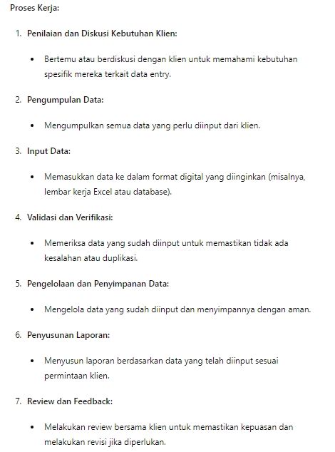 Input Data Entry