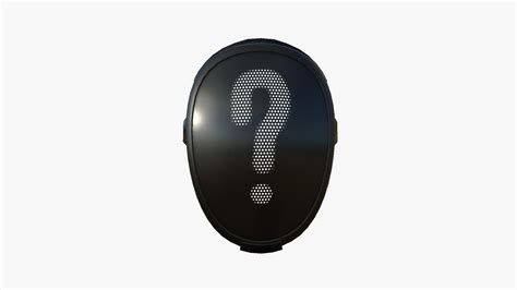 3D Model LED Screen Mask A10 Question Character Design VR AR