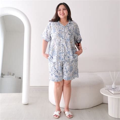 Jual Jumbo Rayon Loui Set Jumbo Hp Celana Pendek Lengan Pendek