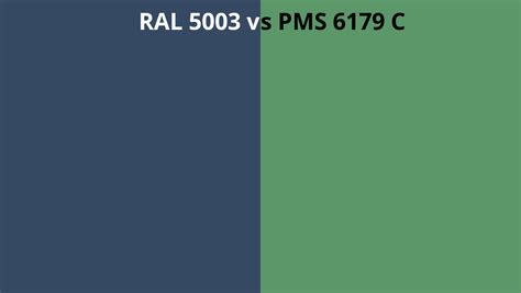 Ral 5003 Vs Pms 6179 C Ral Colour Chart Uk