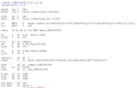 How To Change The Vth Of A Sic Mosfet Ltspice Model Wolfspeed Power Applications Forum